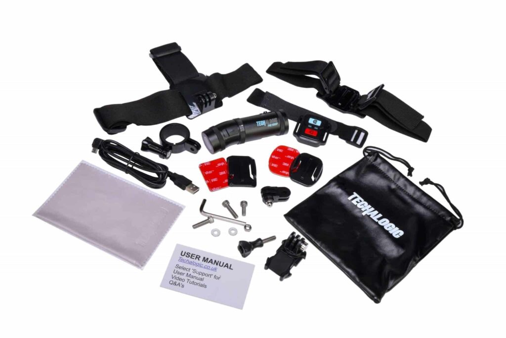 DC-1 Dual Lens Equestrian Helmet Camera | Front and Rear View | Techalogic